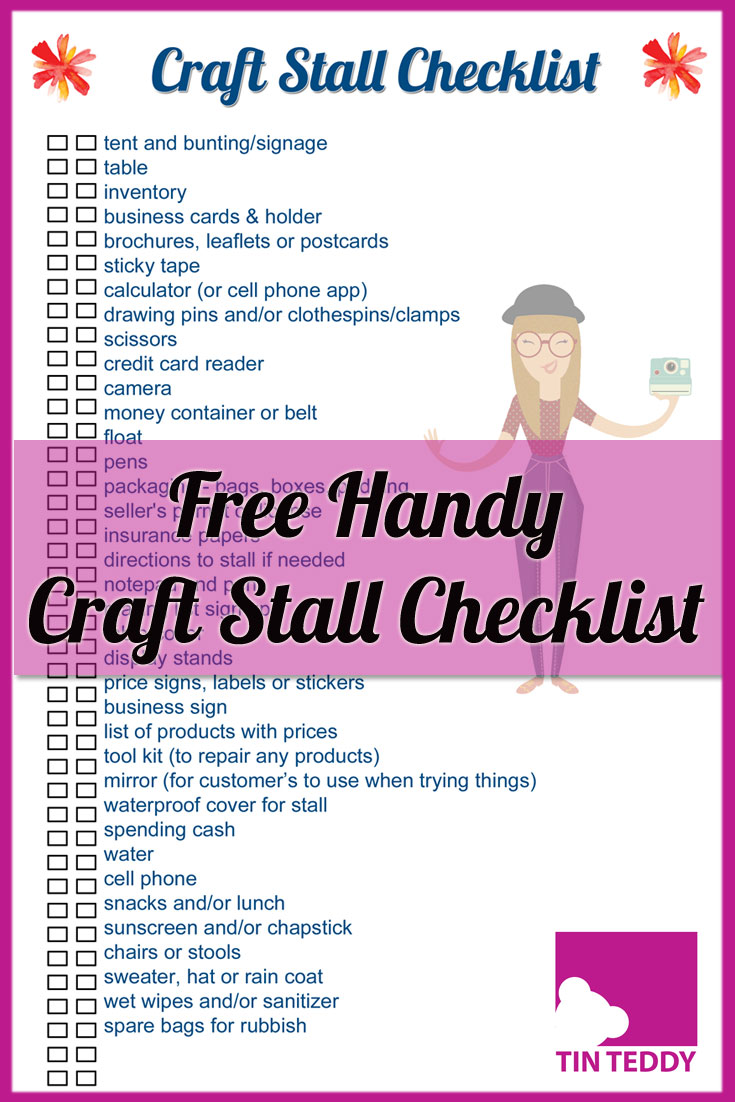 Free Download - Craft Stall Checklist - Handy Checklist for your next ...